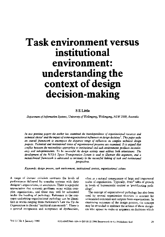 (PDF) Task environment versus institutional environment: understanding ...