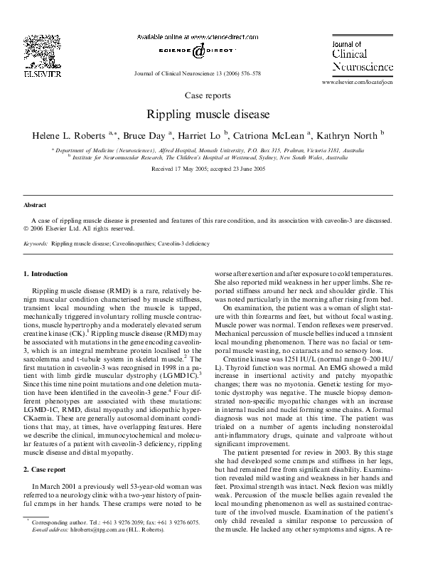 (PDF) Rippling muscle disease