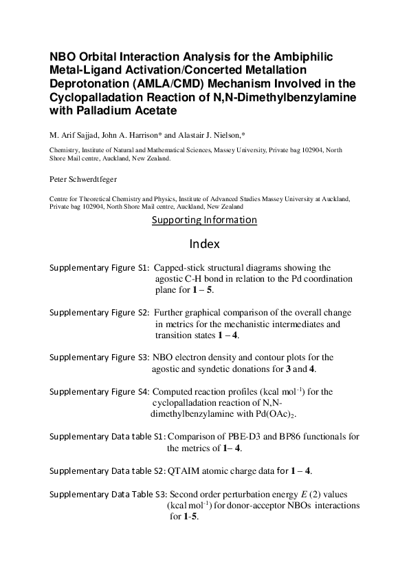 (PDF) NBO Orbital Interaction Analysis for the Ambiphilic Metal–Ligand ...