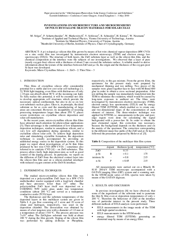 (PDF) Investigations on Microstructure and Microchemistry of ...