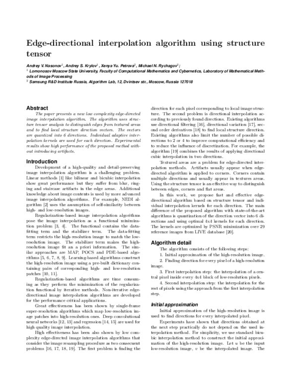 Pdf Edge Directional Interpolation Algorithm Using Structure Tensor 9922