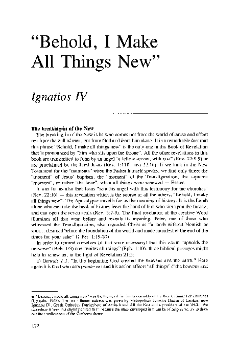 (PDF) “Behold, I Make All Things New”
