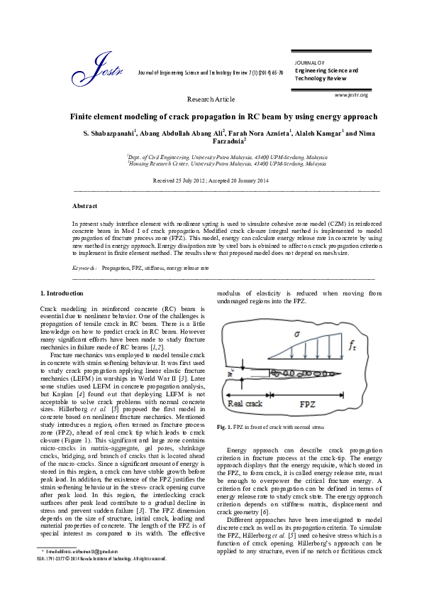 Finite Element Modeling Of The Crack Propagation In Rc Beams By Using