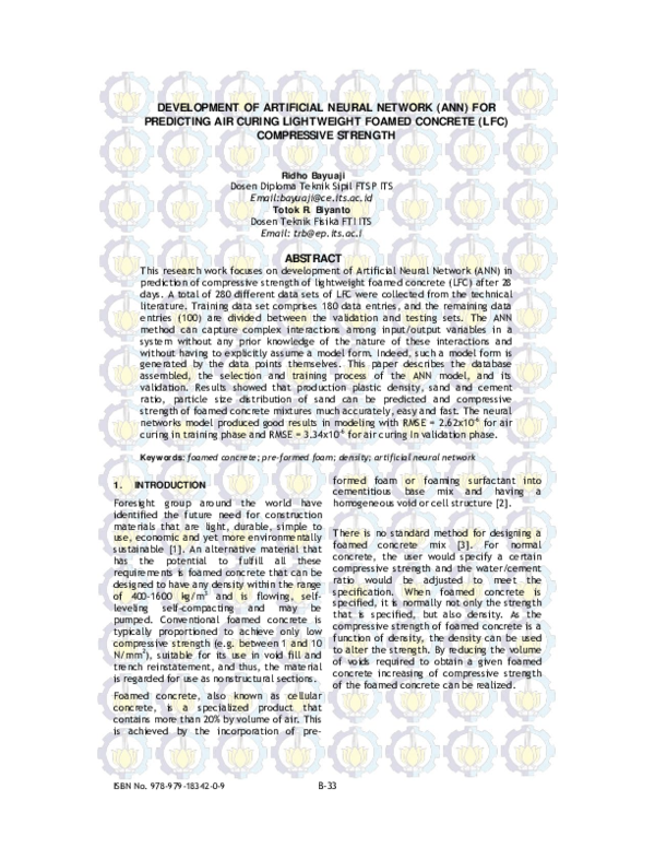 (PDF) Development of Artificial Neural Network (Ann) for Predicting Air Curing Lightweight ...