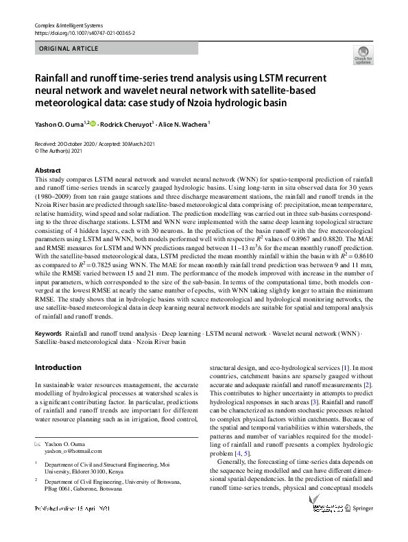 (PDF) Rainfall and runoff time-series trend analysis using LSTM recurrent neural network and ...