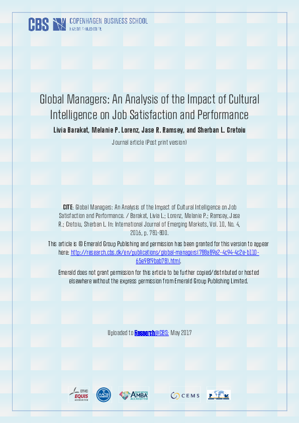 (PDF) Global managers