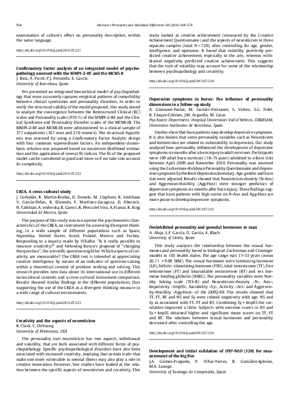 (PDF) Confirmatory Factor analysis of an integrated model of psychopathology assessed with the ...
