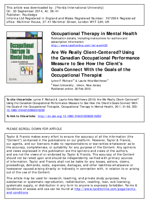 (PDF) Client-Centered Assessment | Nancy Pollock - Academia.edu