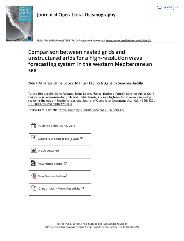 Pdf Comparison Between Nested Grids And Unstructured Grids For A High
