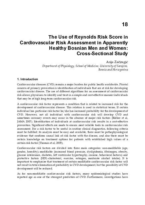 (PDF) The Use of Reynolds Risk Score in Cardiovascular Risk Assessment ...