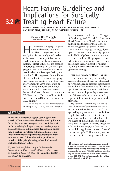 (PDF) Heart Failure Guidelines and Implications for Surgically Treating ...