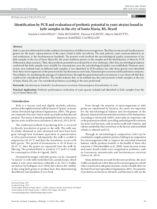 (PDF) Identification by PCR and evaluation of probiotic potential in ...