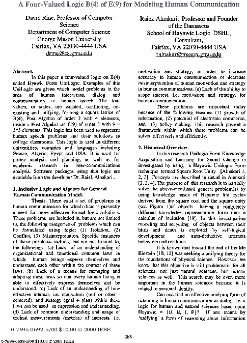 (PDF) A Four-Valued Logic B(4) of E(9) for Modeling Human Communication ...