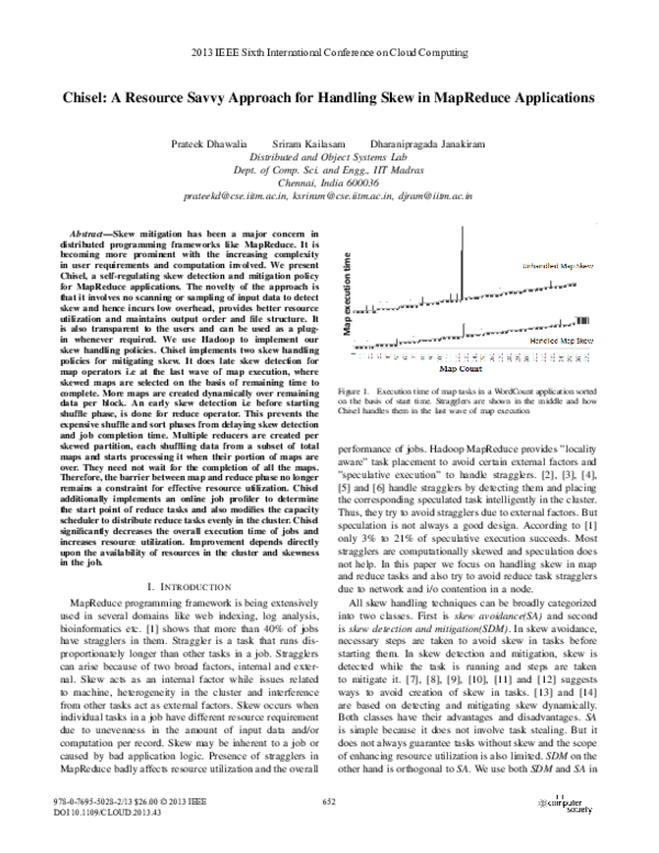 (PDF) Chisel: A Resource Savvy Approach for Handling Skew in MapReduce ... (PDF) Chisel: A Resource Savvy Approach for Handling Skew in MapReduce ...