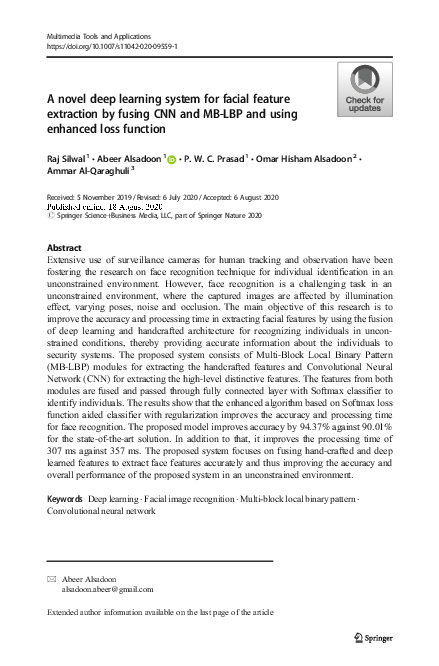 (PDF) A novel deep learning system for facial feature extraction by fusing CNN and MB-LBP and ...