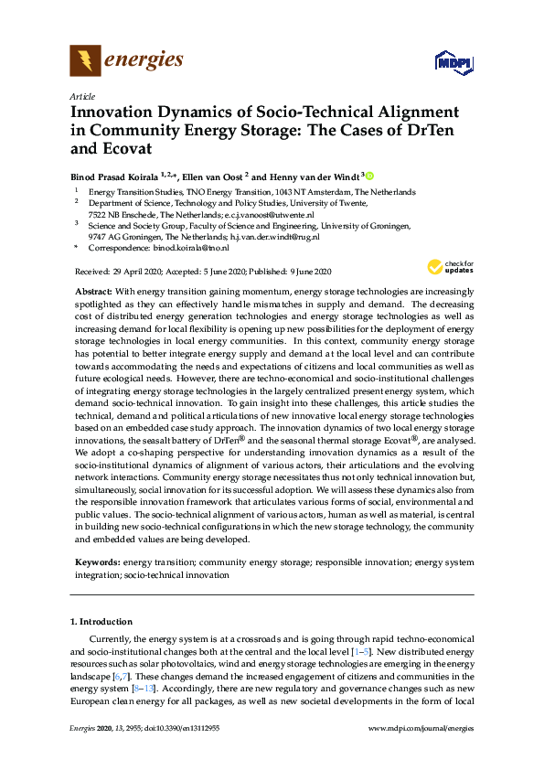 (PDF) Innovation Dynamics of Socio-Technical Alignment in Community ...