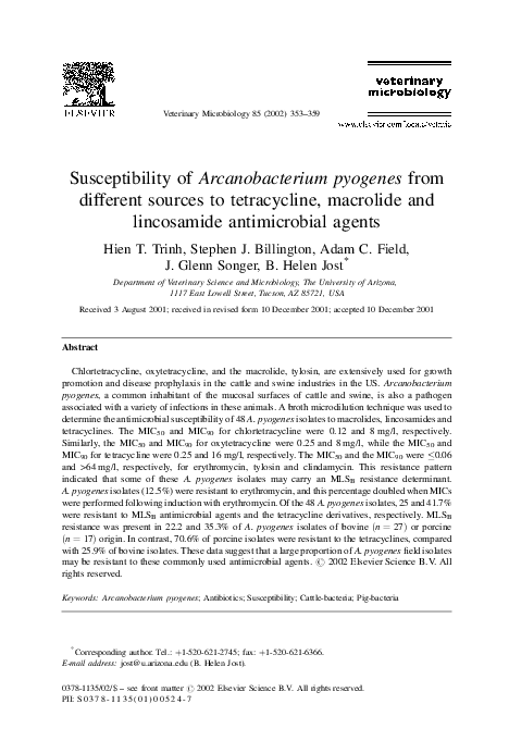 (PDF) Susceptibility of Arcanobacterium pyogenes from different sources ...