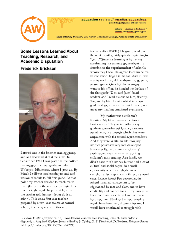 (PDF) Some lessons learned about teaching, research, and academic ...