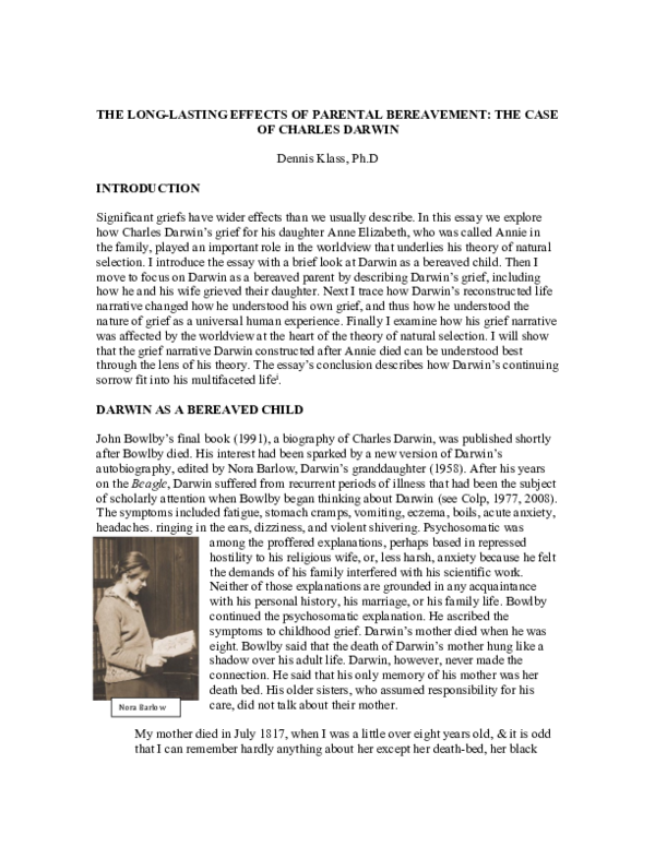(PDF) The Long-lasting Effects of Parental Bereavement: The Case of ...