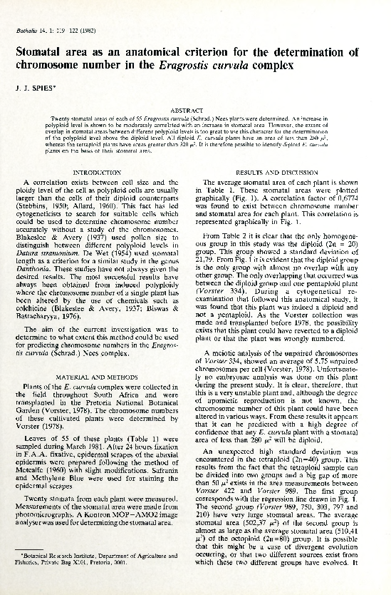 (PDF) Stomatal area as an anatomical criterion for the determination of ...