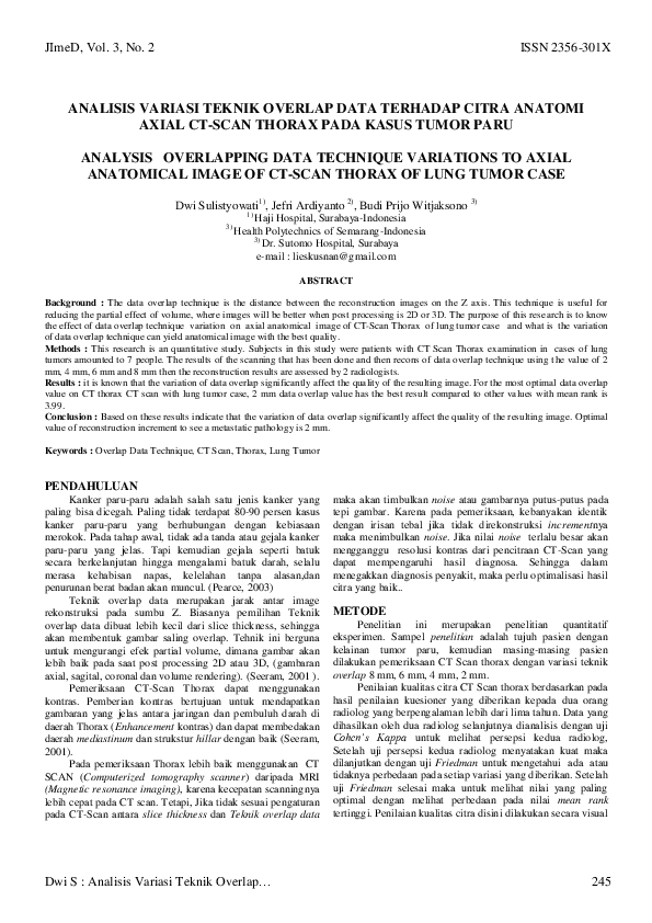 (PDF) Analisis Variasi Teknik Overlap Data terhadap Citra Anatomi Axial ...