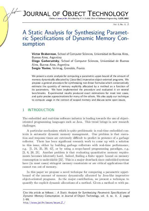 (PDF) A Static Analysis for Synthesizing Parametric Specifications of ...