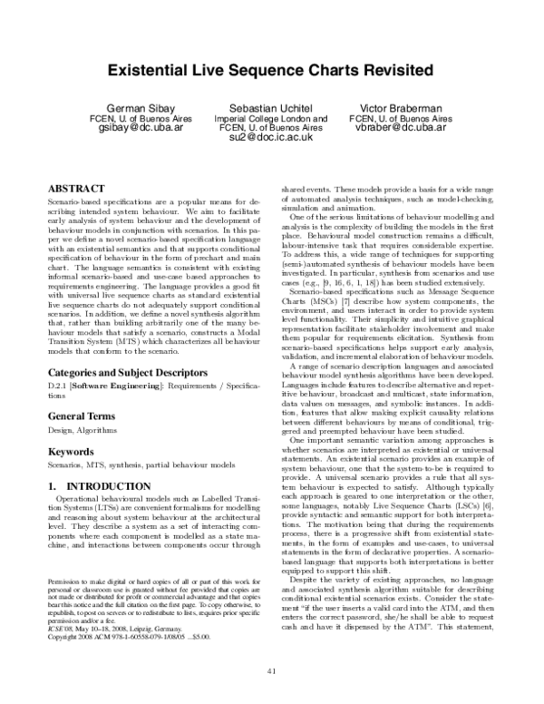 (PDF) Existential live sequence charts revisited