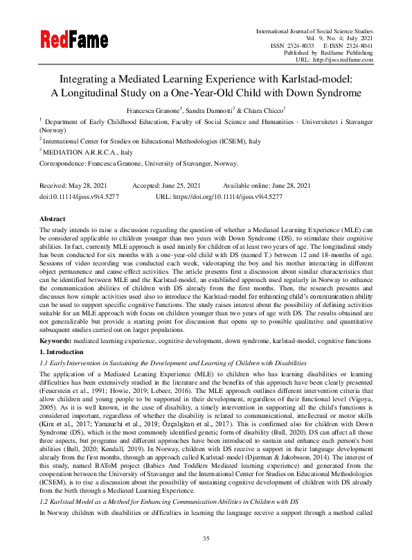 (PDF) Integrating a Mediated Learning Experience with Karlstad-model: A Longitudinal Study on a ...