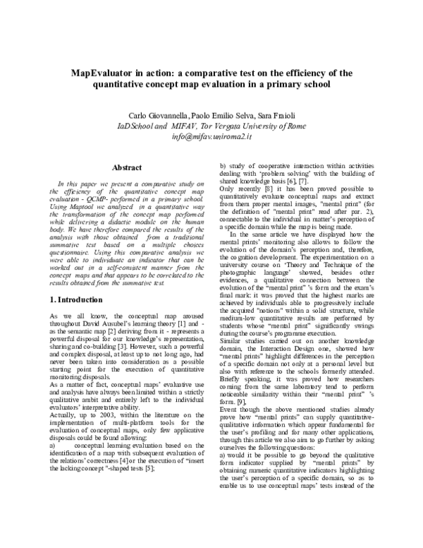 (PDF) MapEvaluator in action: a comparative test on the efficiency of ...