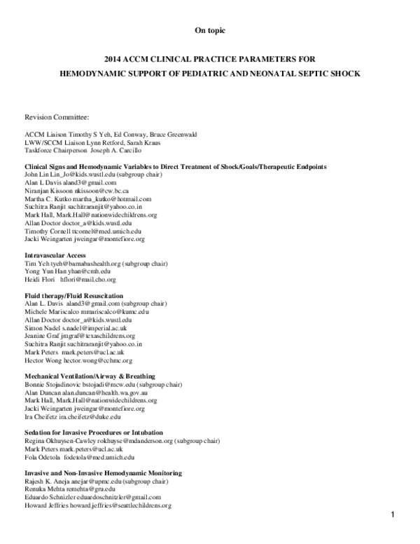 (PDF) American College of Critical Care Medicine Clinical Practice ...