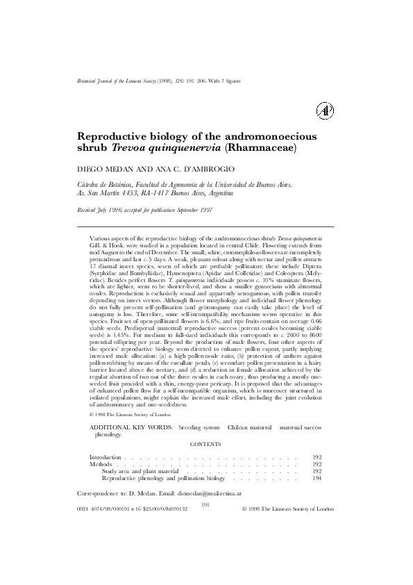 (PDF) Reproductive biology of the andromonoecious shrub Trevoa ...