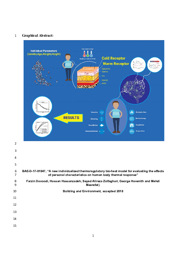 (PDF) A new individualized thermoregulatory bio-heat model for ...