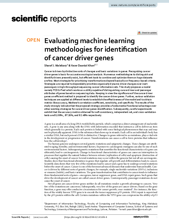 (PDF) Evaluating machine learning methodologies for identification of ...
