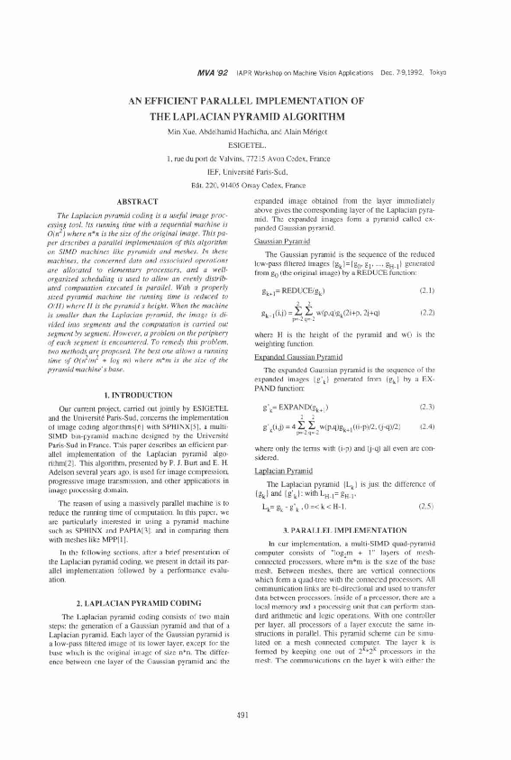 (PDF) An Efficient Parallel Implementation of the Laplacian Pyramid ... (PDF) An Efficient Parallel Implementation of the Laplacian Pyramid ...