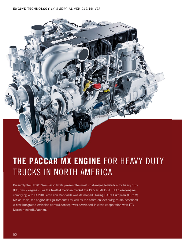 (PDF) The paccar mx engine for heavy duty trucks in north america