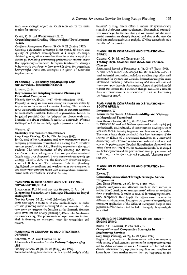 (PDF) Integrating scenarios into strategic planning at royal dutch/shell