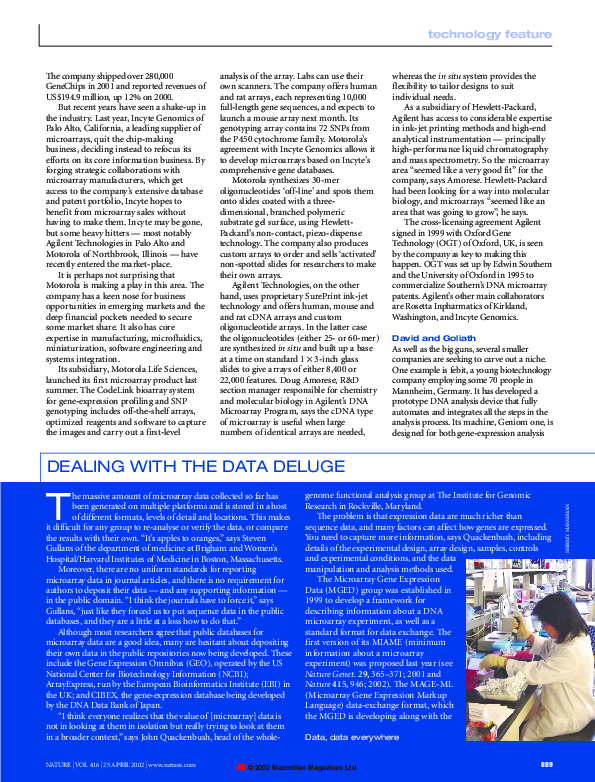 (PDF) Dealing with the data deluge