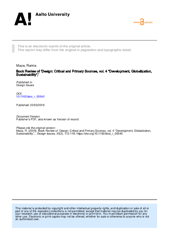 (PDF) Design: Critical and Primary Sources. Design Reform, Modernism ...