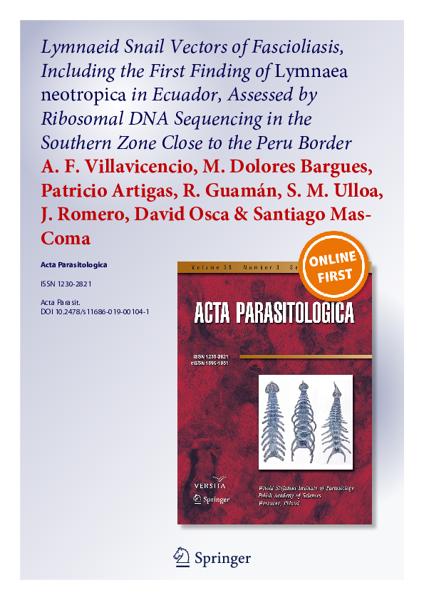 (PDF) Lymnaeid Snail Vectors of Fascioliasis, Including the First ...