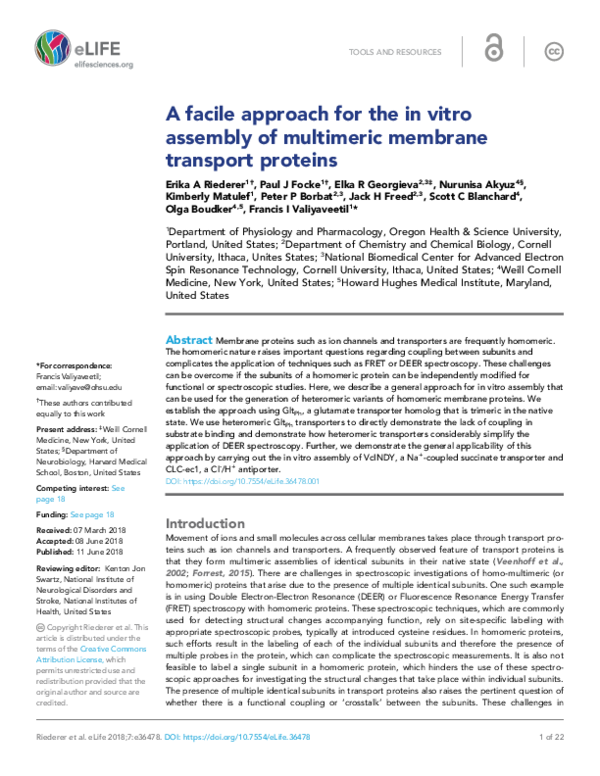 (PDF) A facile approach for the in vitro assembly of multimeric ...