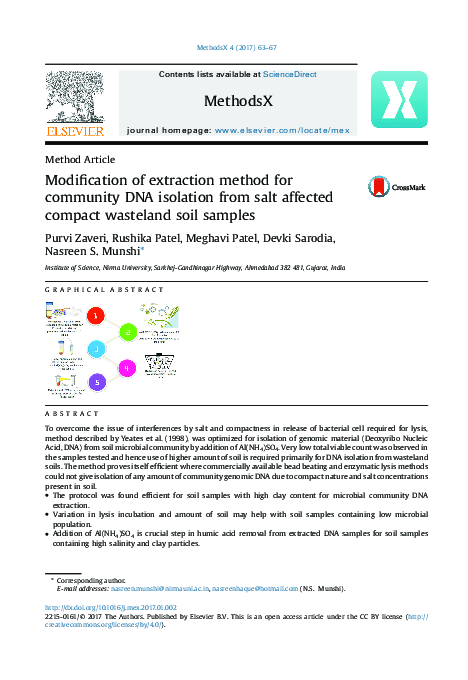 (PDF) Modification of extraction method for community DNA isolation ...