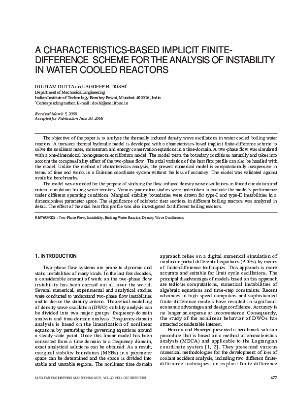(PDF) A Characteristics-Based Implicit Finite-Difference Scheme for the ...