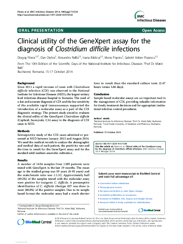 (PDF) Clinical utility of the GeneXpert assay for the diagnosis of ...
