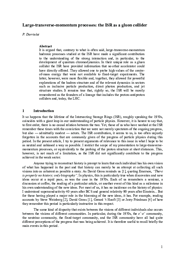 (PDF) Large-transverse-momentum processes: the ISR as a gluon collider