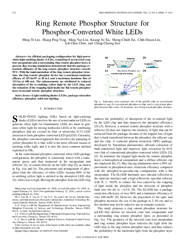 (PDF) Ring Remote Phosphor Structure for Phosphor-Converted White LEDs