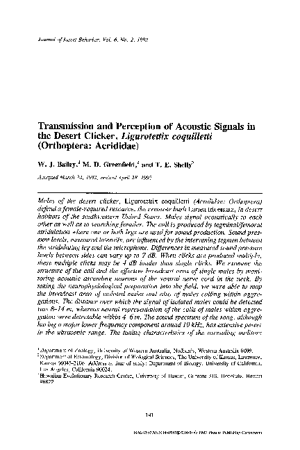 (PDF) Transmission and perception of acoustic signals in the desert ...