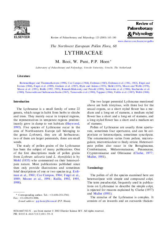 (PDF) Lythraceae