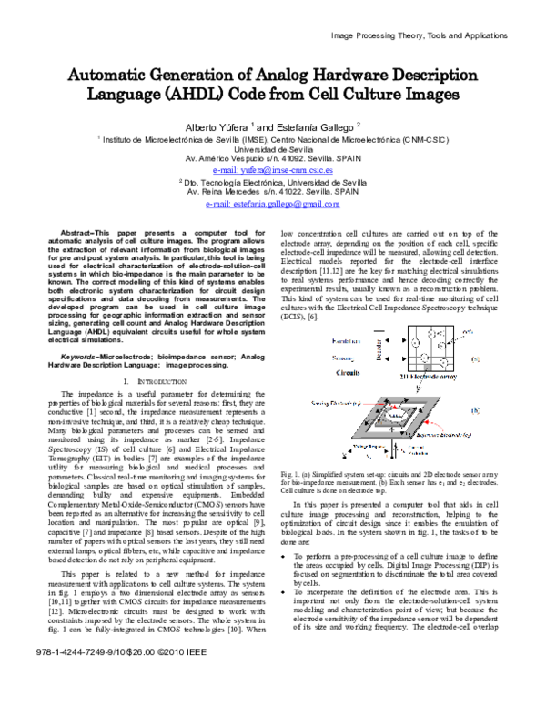 (PDF) Automatic generation of analog hardware description language (AHDL) code from cell culture ...
