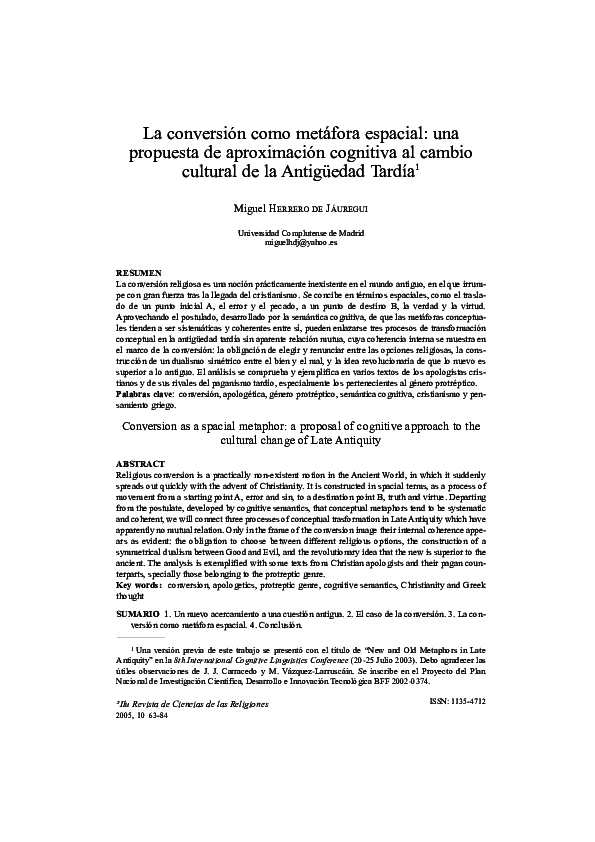 (PDF) La conversión como metáfora espacial: una propuesta de ...