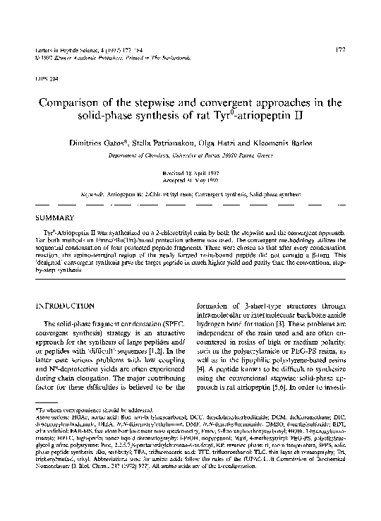 (PDF) Comparison of the stepwise and convergent approaches in the solid ...